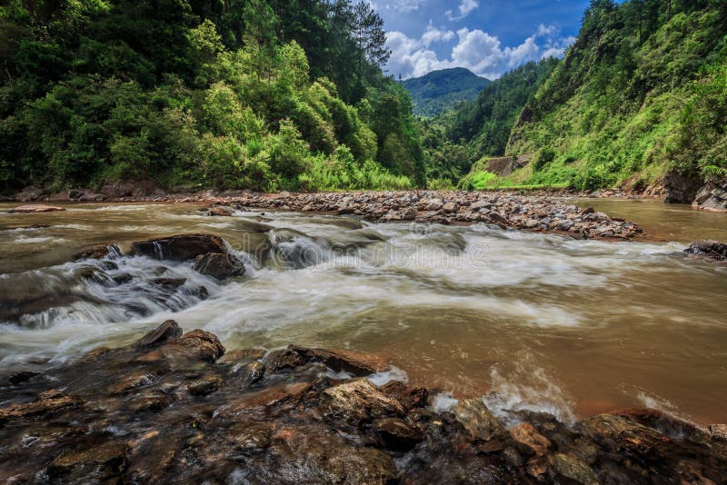 Water fall stock photo. Image of natural, mountain, long - 58245720