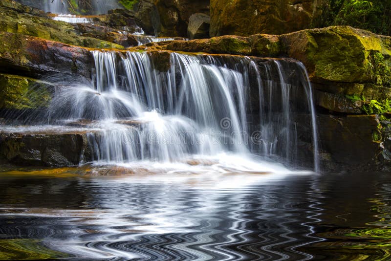Water fall stock image. Image of brook, peaceful, boulders - 28909691