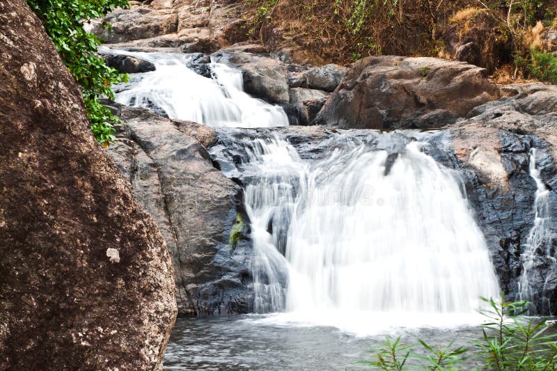 Water Fall in Spring Season Stock Image - Image of foliage, heaven ...