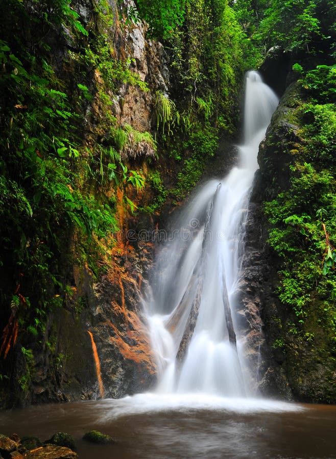 Spring water waterfall stock image. Image of green, natural - 22703841
