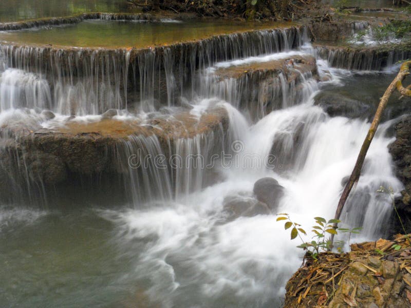 Water Fall in Spring Season Located Stock Photo - Image of freshness ...