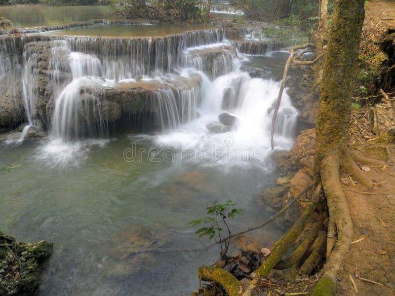 Water Fall in Spring Season Located Stock Photo - Image of green ...