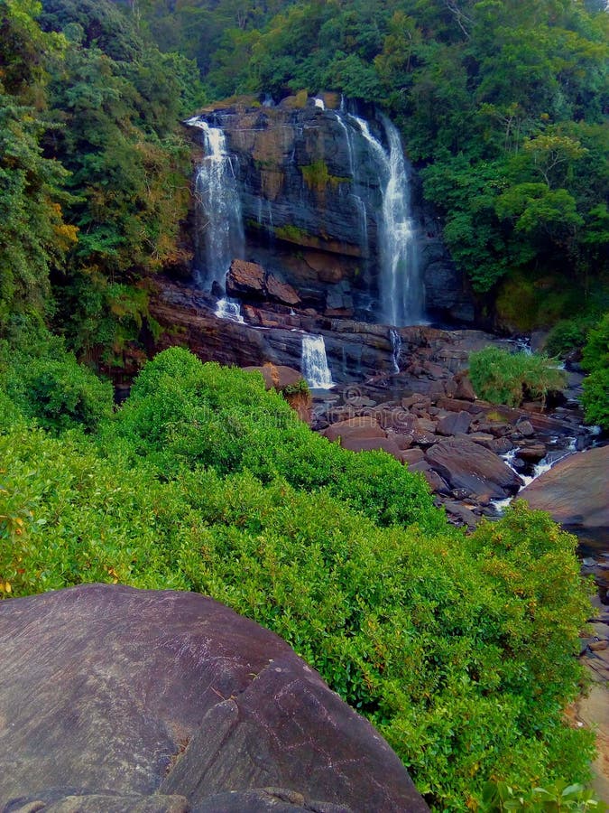 Water fall in sri lanka stock photo. Image of background - 178590626