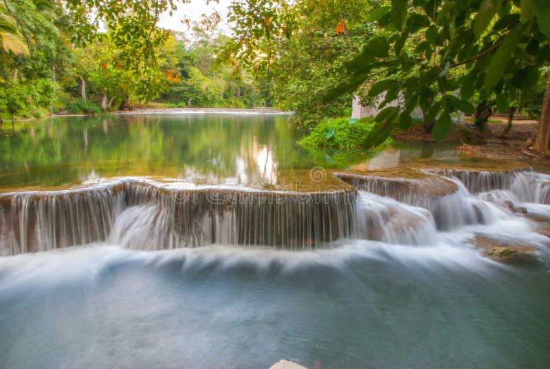Water fall in Thailand stock image. Image of flow, pond - 84273335