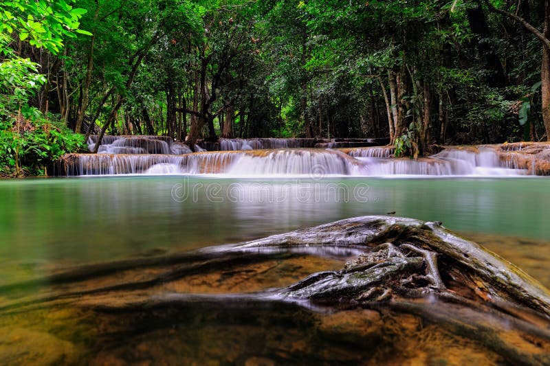 Water fall in Thailand editorial photo. Image of mossy - 62868616