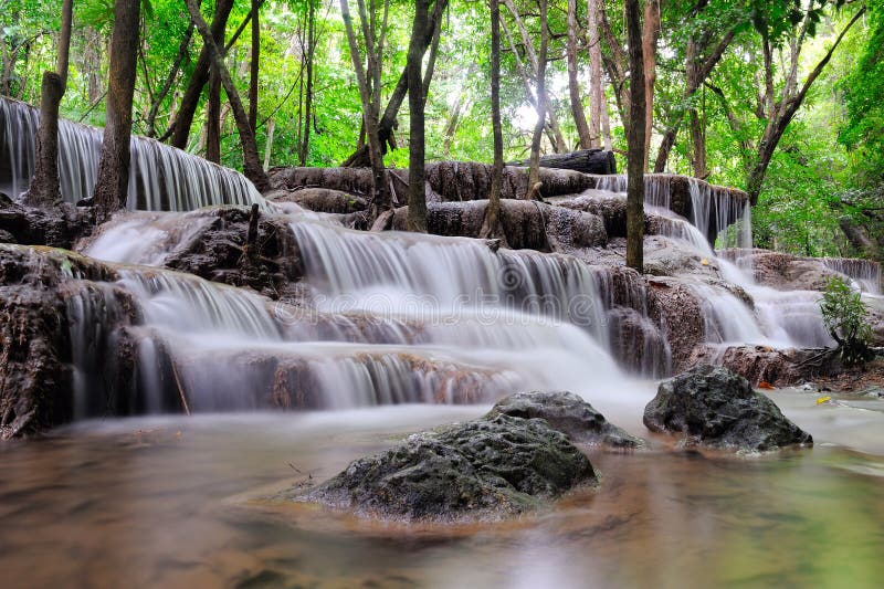 Water fall in thailand stock photo. Image of fall, natural - 43953940