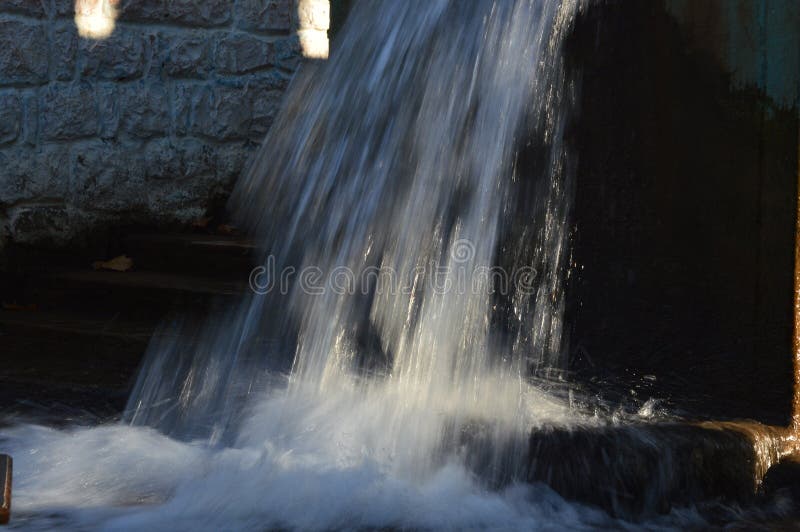 Water Falling Down Action and Beautifull Wite Color Stock Photo - Image ...