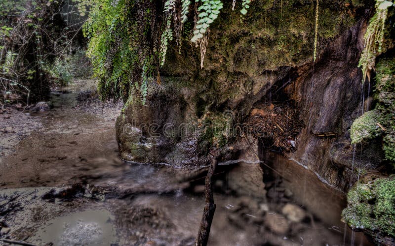Water Falling Down a Mountain Wall Stock Photo - Image of park ...