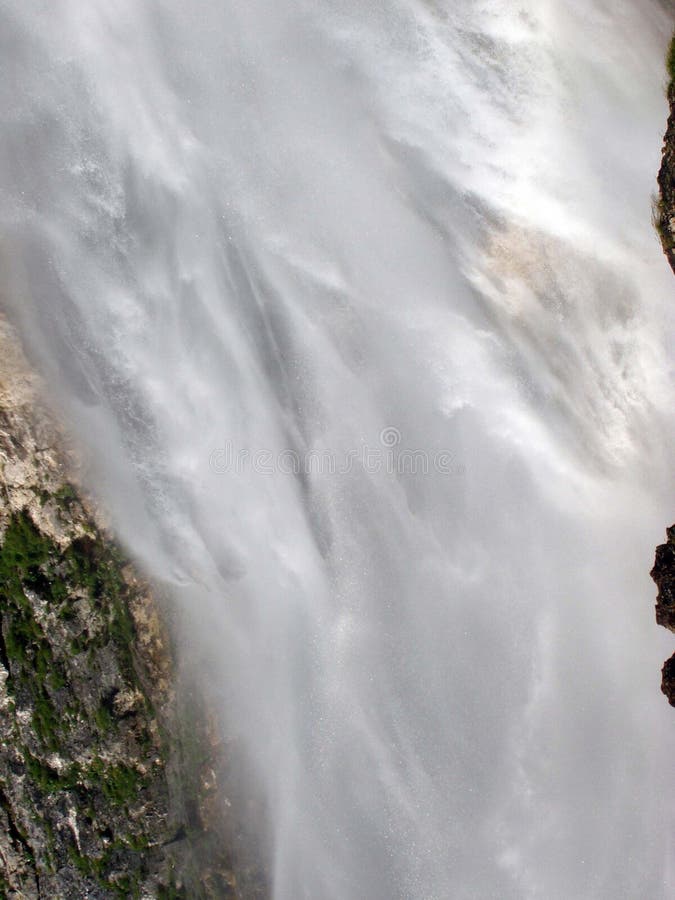 Water Falling Down a Natural Waterfall Stock Photo - Image of ...