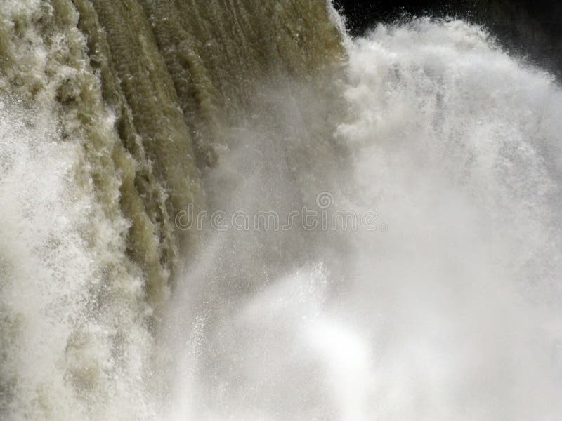Water Falling Down a Natural Waterfall Stock Image - Image of spring ...