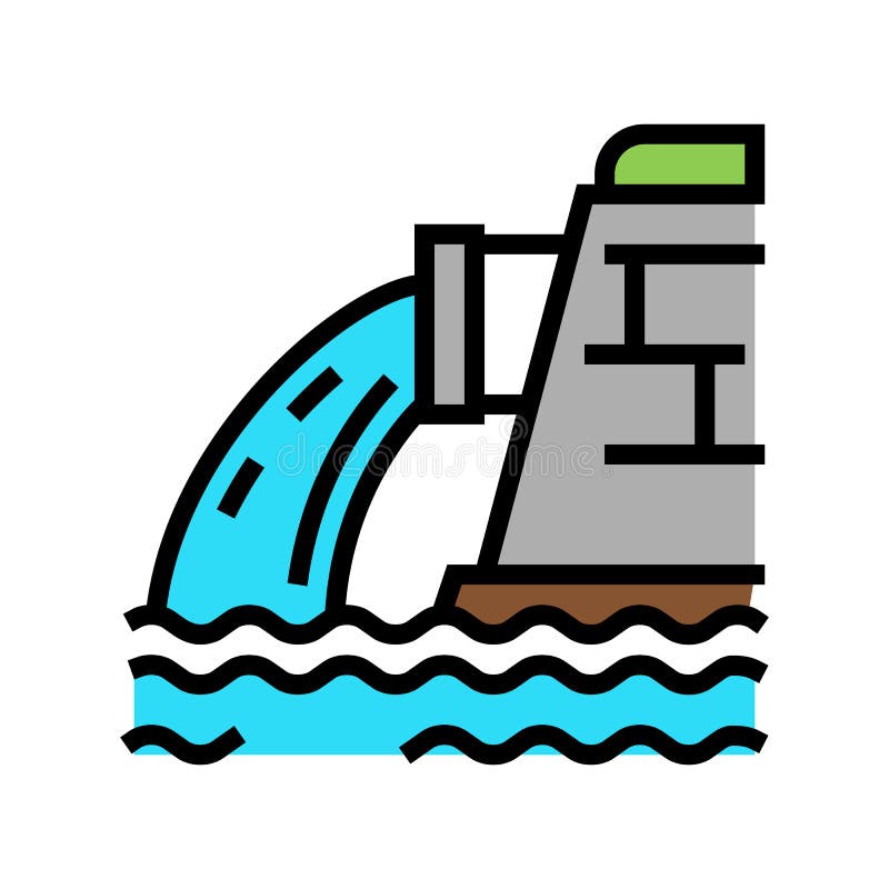 Drainage Water System Collection Icons Set Vector Stock Vector ...