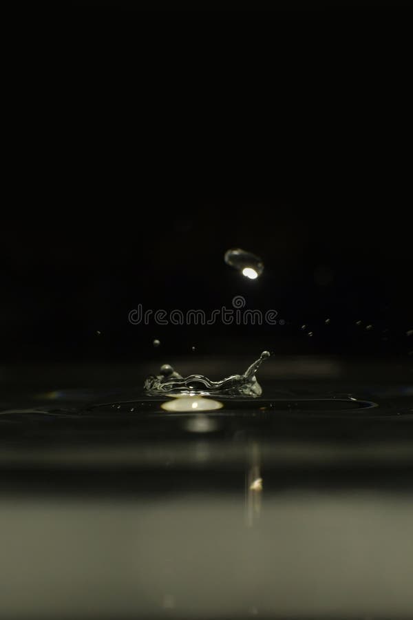 Water Falling Dripplets 007 Stock Image - Image of yellow, streetlight ...