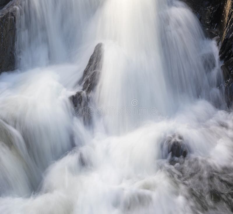 Water Falling Fast from Boulders in Maine Stock Image - Image of ...