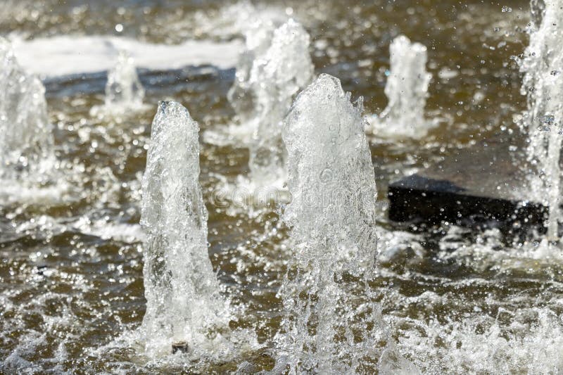 The Water is Falling in the Fountain Stock Image - Image of stream ...