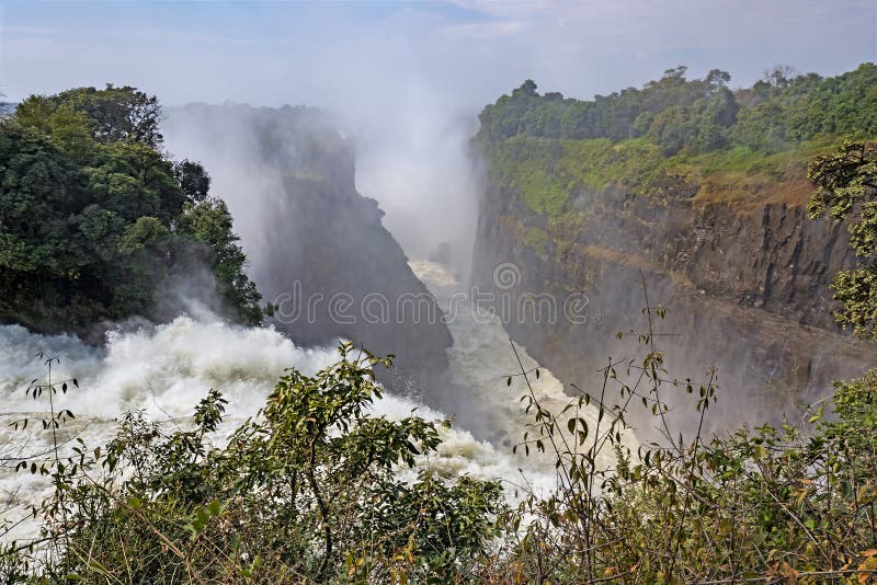Water Falling in Many Directions at Victoria Falls Stock Photo - Image of zimbabwe, tumbling ...