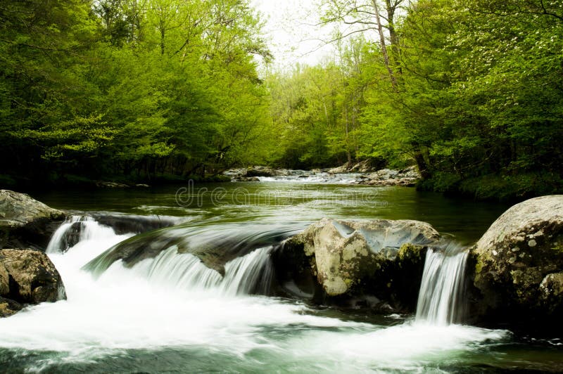 Water Falling Off Steep Rocks. Stock Photo - Image of river, arroyo ...