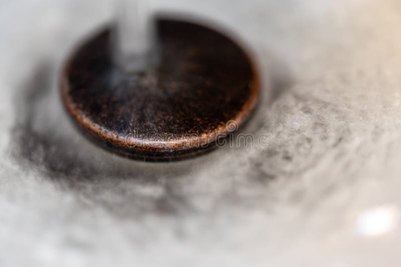 Water Falling on an Open Sink Drain. Stock Image - Image of sink ...