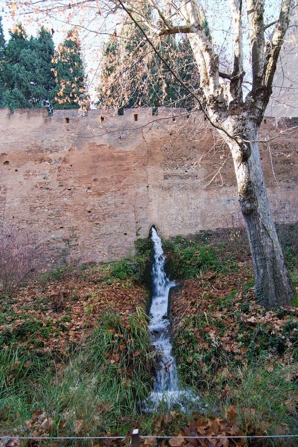Alhambra Water system stock photo. Image of entrance - 37687814