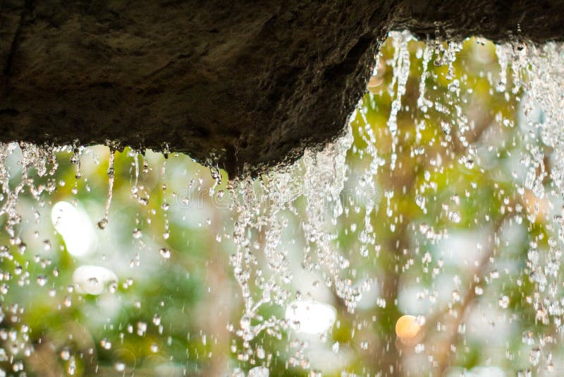 Water Falling Over Rock Ledge Stock Photo - Image of nature, colors ...