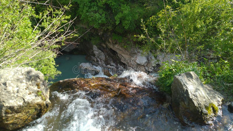 Water Falling from a Long Height Stock Image - Image of flows, coloured ...