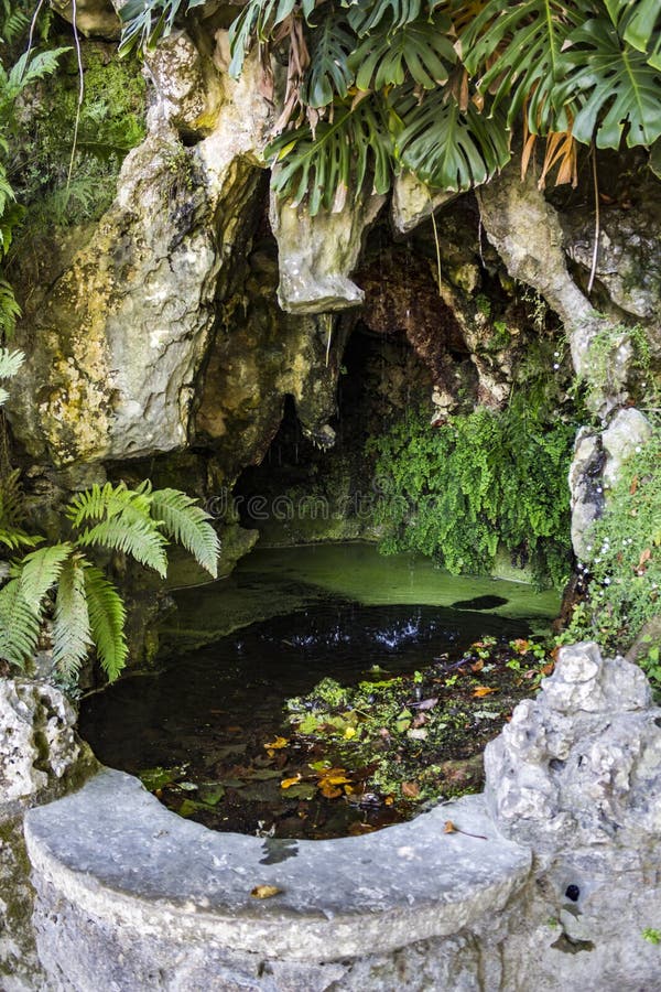 Water Falling on Small Cave Stock Photo - Image of flow, beauty: 128420032