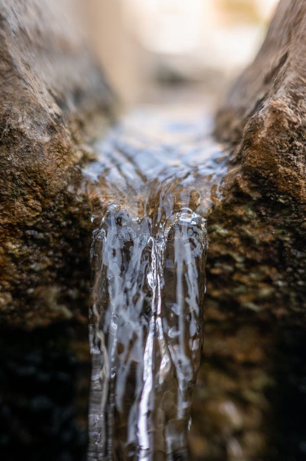 Water Falling To the Bottom of the Pond Stock Photo - Image of wooden ...