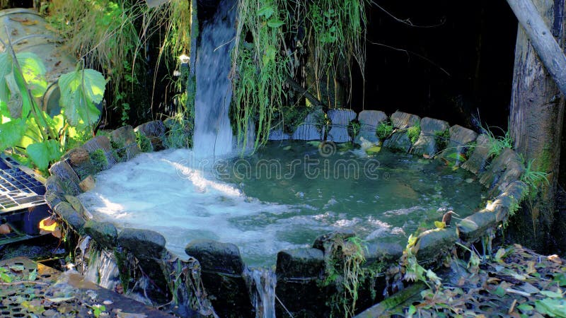 Water Falling in the Vortex, Old Laundry Wash Machine Stock Video ...