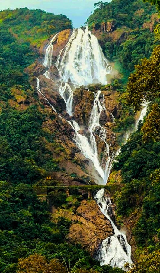 Water Falls in Dudh Sagar , Goa Stock Photo - Image of falls, dudh ...