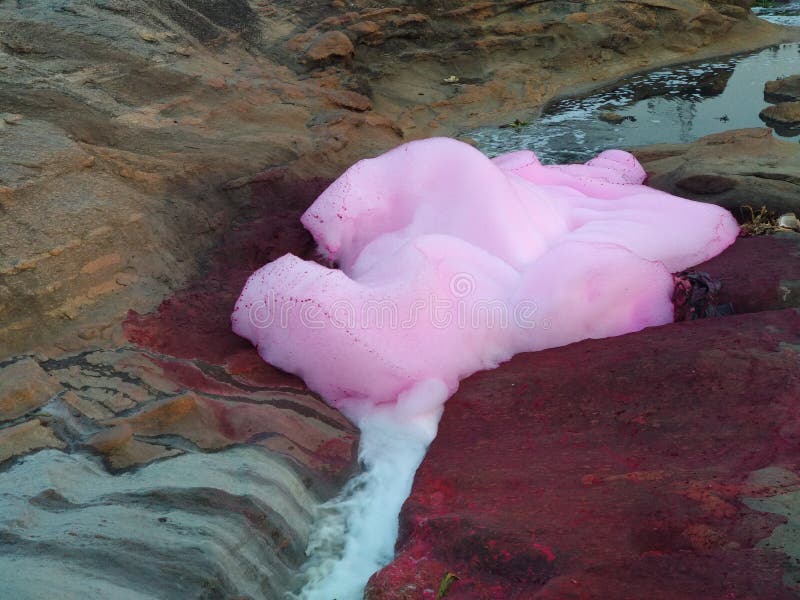 Water falls red color type stock image. Image of falls - 149255255