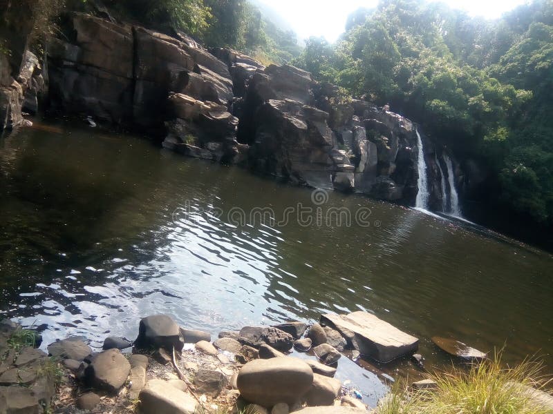 Water falls in summer stock photo. Image of water, summer - 121136404