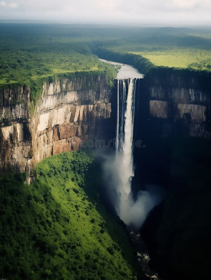 Water falls stock illustration. Illustration of brasil - 280186992