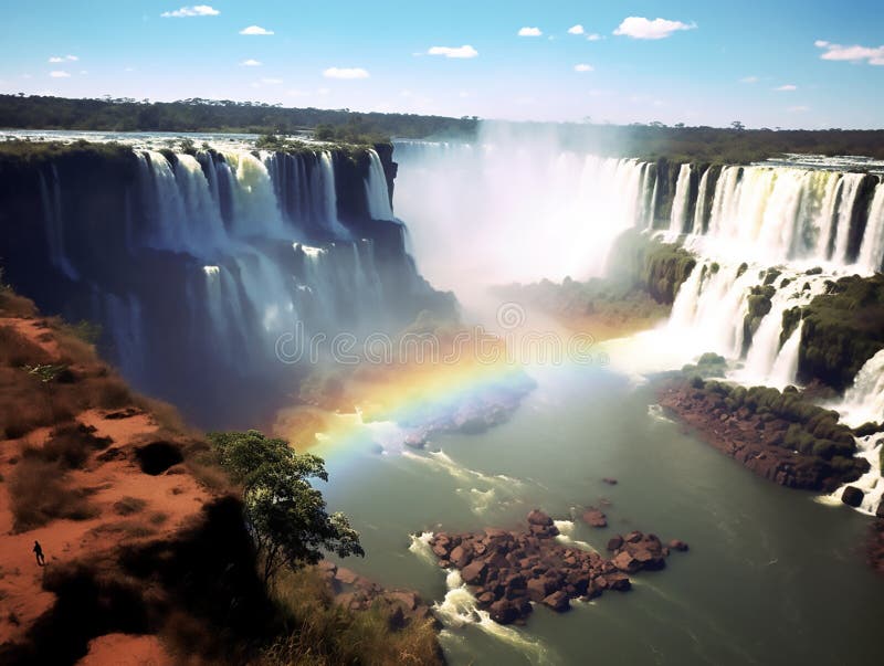 Water falls stock illustration. Illustration of landmarks - 280187081