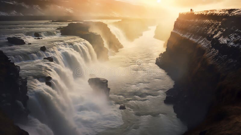 Water falls stock illustration. Illustration of environment - 280186952