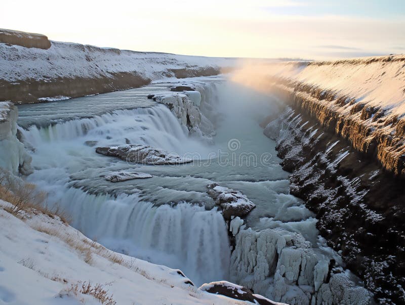 Water falls stock illustration. Illustration of cascade - 280186968