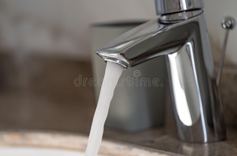Water Faucet in the Bathroom Stock Image - Image of trouble, drought ...