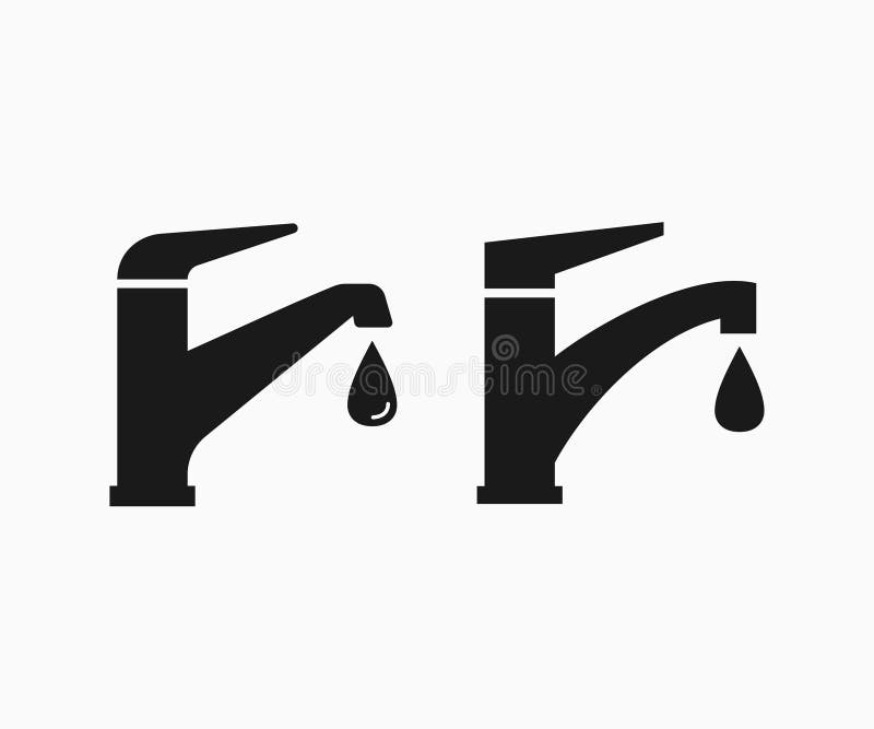 Water Faucets Icon Vector. Water Tap Icon Set Stock Vector ...