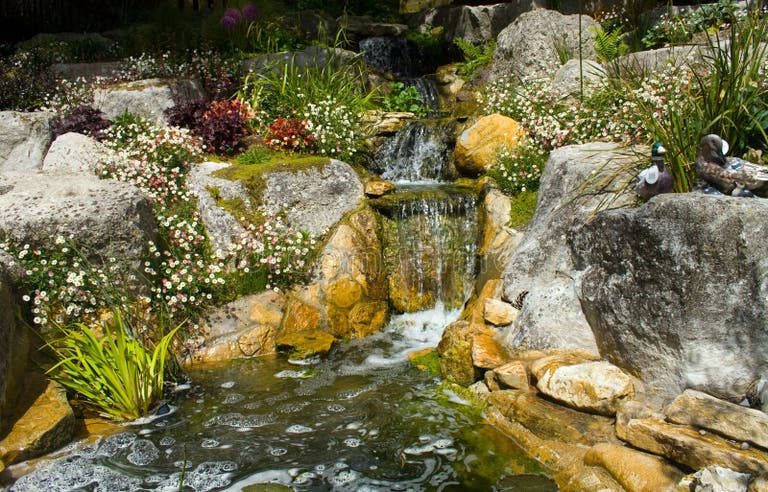 Water Feature stock photo. Image of flow, garden, green - 21572410
