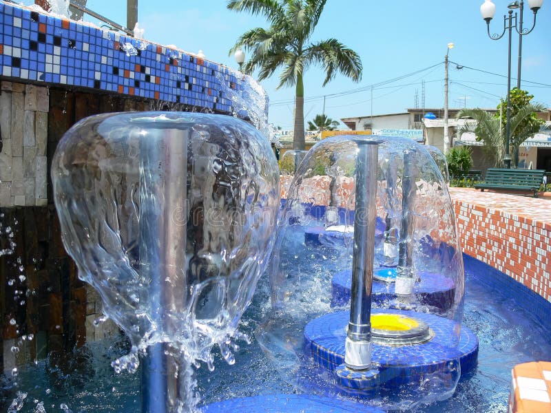 Water feature in a park stock image. Image of cool, feature - 154901913