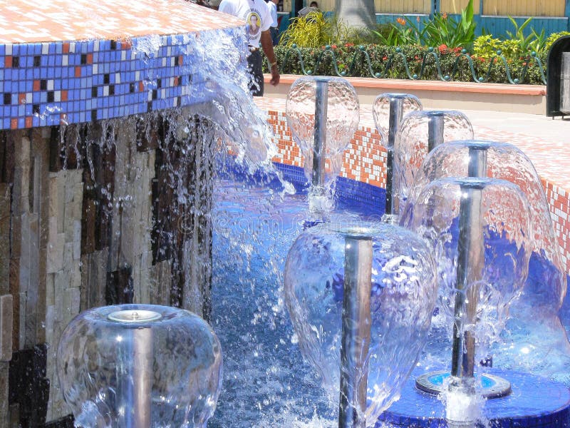 Water feature in a park stock image. Image of beautiful - 154901999