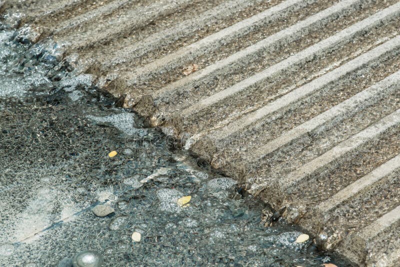 Water Feature Landscape Detail Closeup Detail View Stock Photo - Image ...