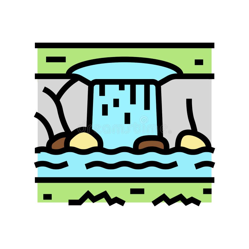 Water Features Color Icon Vector Illustration Stock Vector ...