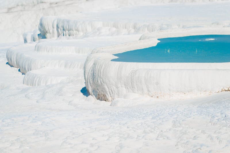 Water-filled Basins in Pamukkale Stock Image - Image of famous, place ...