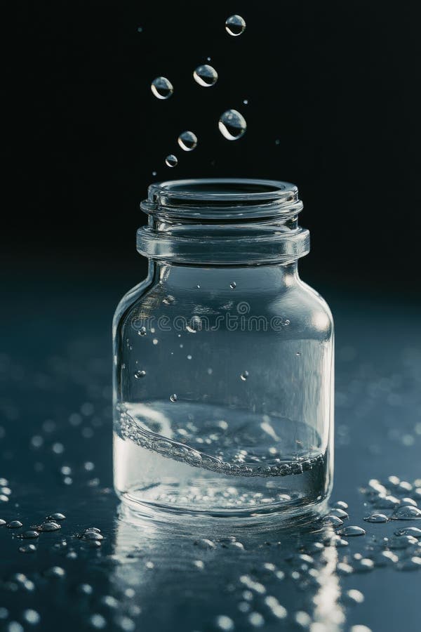 Water-filled Glass Jar with Bubbles Stock Photo - Image of ripples ...
