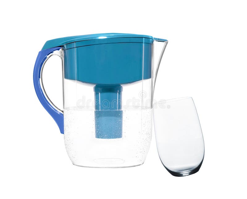 Water Filter with Glass Isolated Stock Photo - Image of water ...