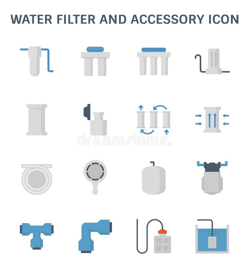 Water filter icon stock vector. Illustration of desalination - 167499192