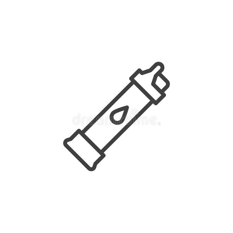 Water Filter Cartridge Icon in Cartoon Style Isolated on White ...