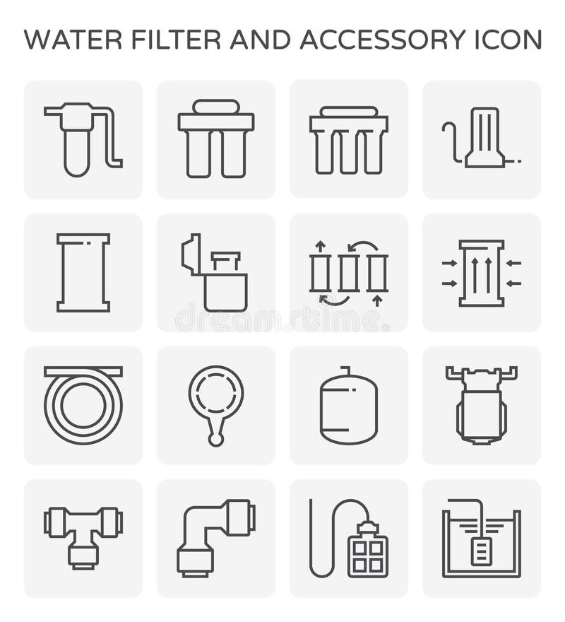 Water filter icon stock vector. Illustration of natural - 161437286