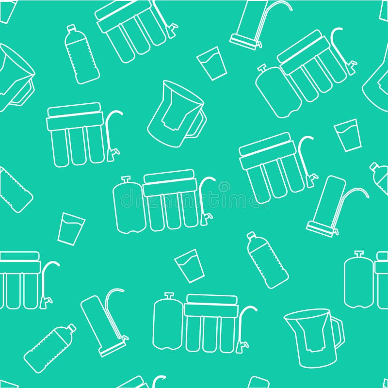 Water Filter Seamless Pattern. Vector Background Stock Vector ...
