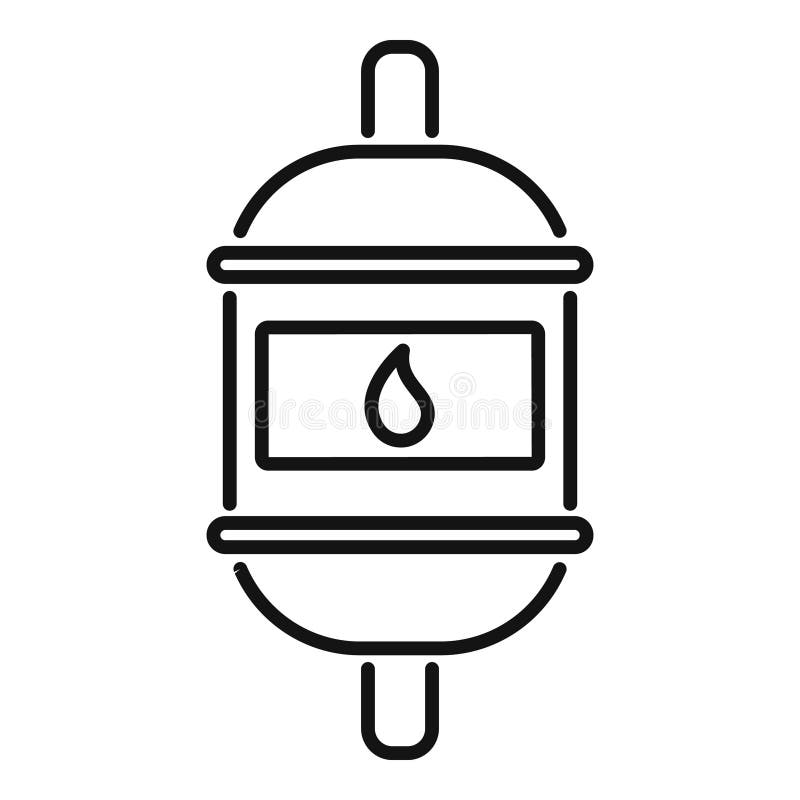 Water Filter Showing Water Level Indicator Icon Outline Style Stock ...