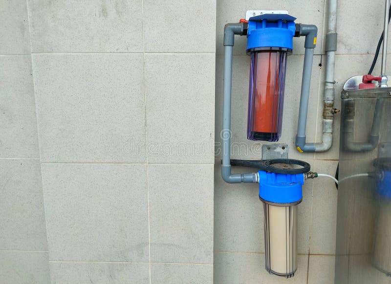 The Water Filter System on an Instant Cold and Hot Water Machine Stock ...